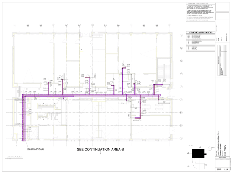 Level One Mechaincal Pipe Shop Drawing- Area A – CADS Consulting