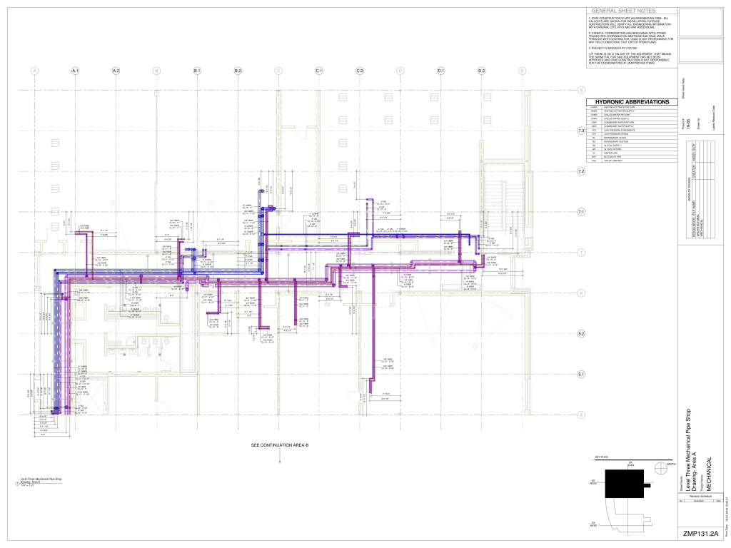 Level Three Mechaincal Pipe Shop Drawing- Area A – CADS Consulting