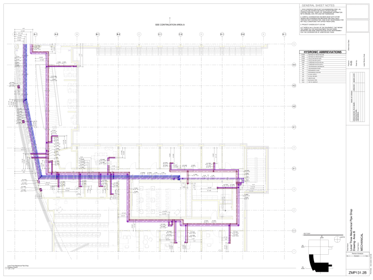 Level Three Mechaincal Pipe Shop Drawing- Area B – CADS Consulting